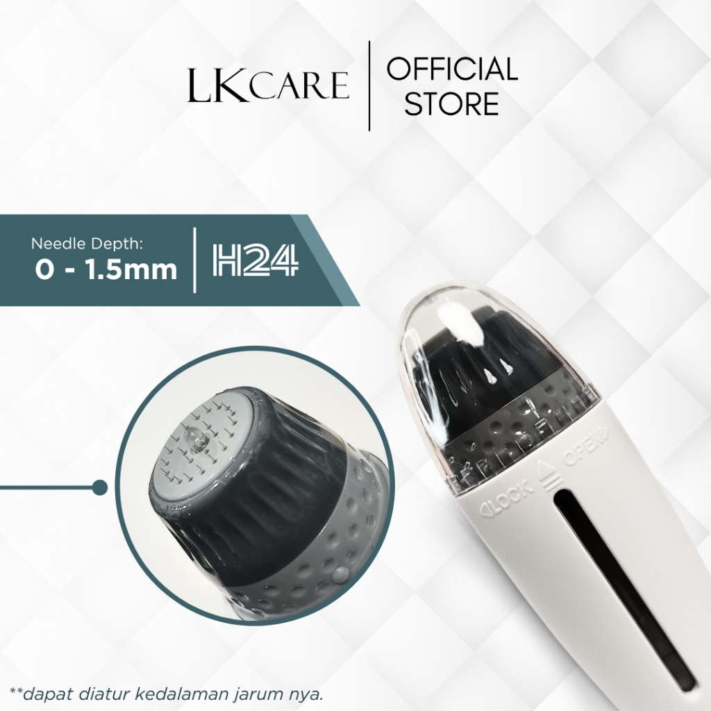 Jual Disposable Hydra Bio Stamp Needles Derma Stamp Microneedle 24 Pins ...