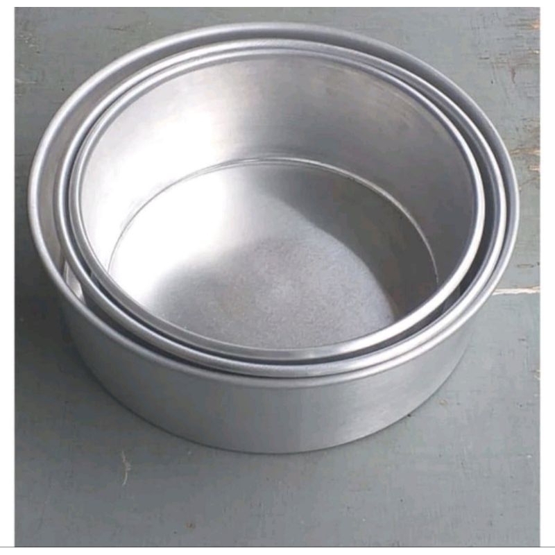 Jual loyang bulat set 18 20 22 cm tinggi 7cm | Shopee Indonesia