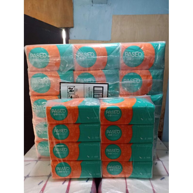Jual Paseo Smart Go 200 Sheet - Tissue Facial, Tisu Wajah (Paket 4 Pcs ...