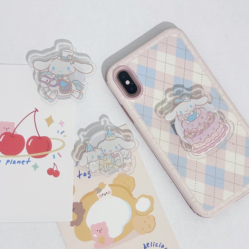 Jual cinnamoroll popsocket cute acrylic phone holder sanrio pink blue ...