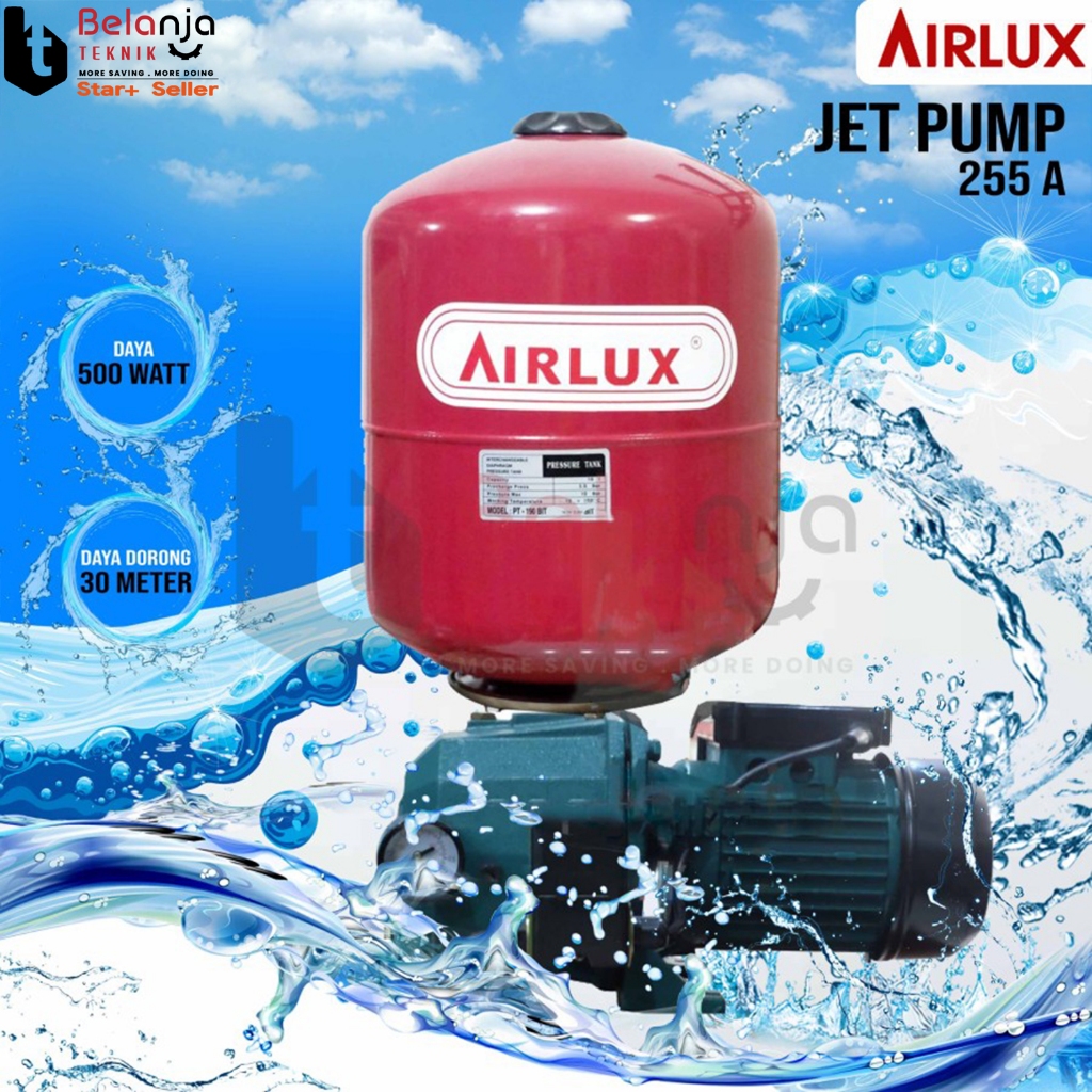 Jual Airlux Mesin Pompa Air 255 A Jet Pump 250 Watt 30 Meter | Shopee ...
