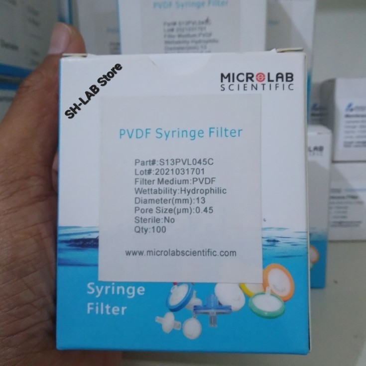 Jual PVDF Syringe Filter, Hydrophilic Diameter 13mm, Pori 0,45 um, 100/Pcs Micro Lab | Shopee ...