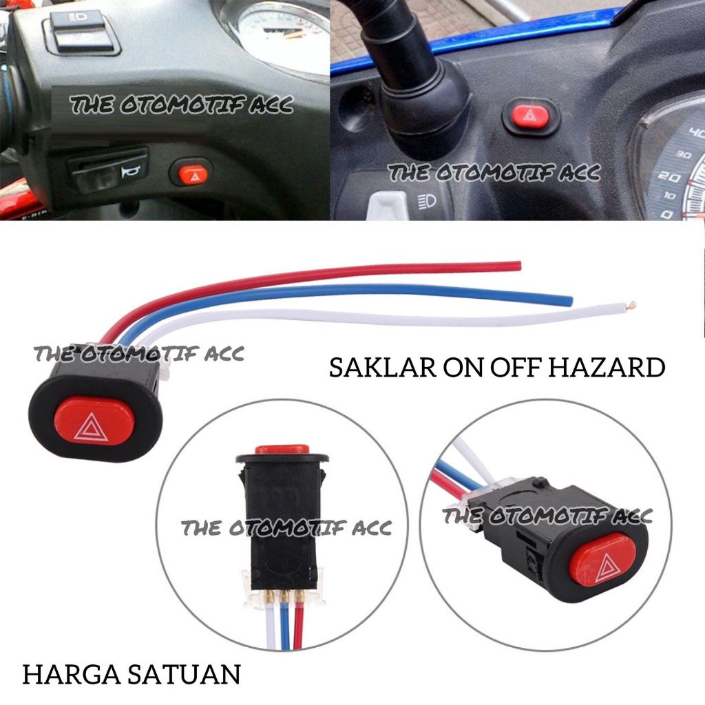 Jual Saklar Tombol Switch Lampu Hazard On Off Lampu tengah hazzard ...