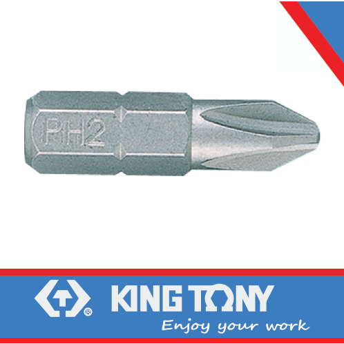 Jual PHILLIPS HEAD BIT / MATA OBENG PLUS PH0*25MM 1/4" - KING TONY ...