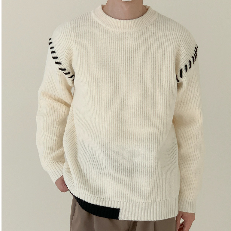 Jual GAEL KNITTED SWEATER (WHITE) | SWEATER RAJUT PRIA (PUTIH) | Shopee ...