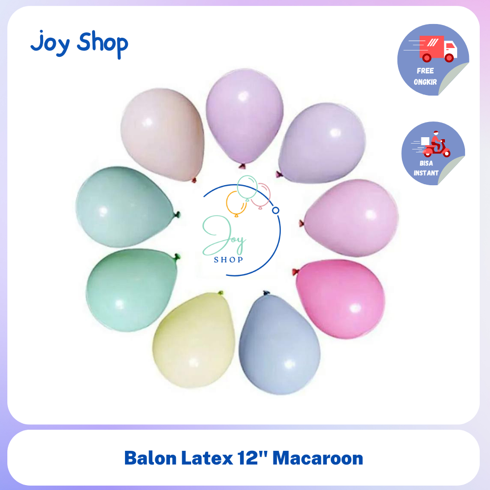Jual Balon Latex Macaroon Pastel 12" / 12 inch macaron satuan | Shopee ...