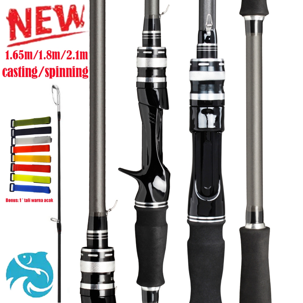Jual HAIYI FISHING joran pancing 2 bagian spinning/casting 1.65m/1.8m/2.1m M/ML joran Joran ...