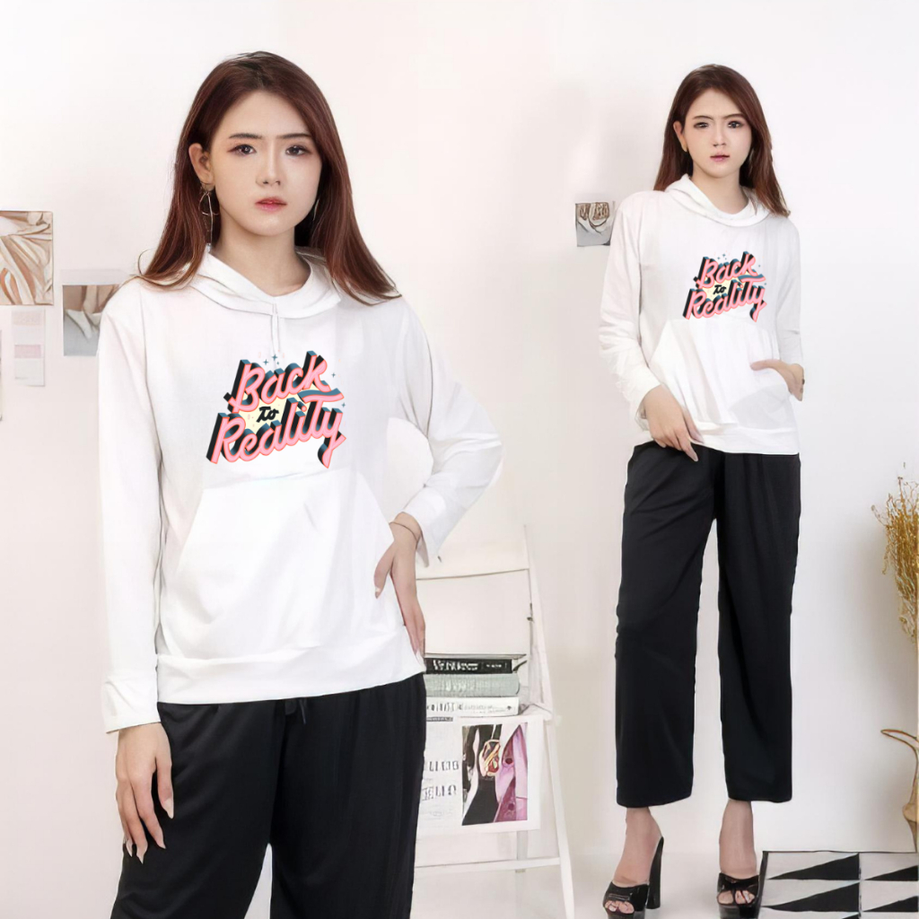 Jual Satu Set Baju Remaja Korea Style Hoodie 1 Set Celana Kulot Back To ...