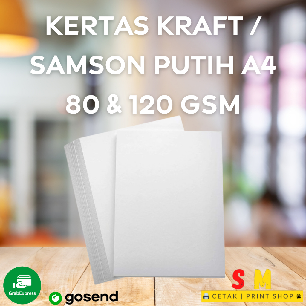 Jual Kertas Kraft Putih / Samson Putih A4 21x29,7cm per 50 lembar ...