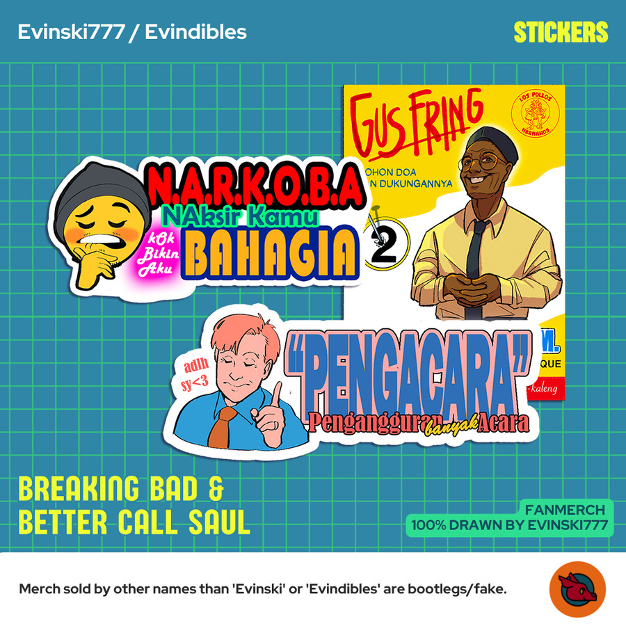 Jual Sticker Stiker Meme Lucu Kocak Funny Angkot Jamet Breaking Bad ...
