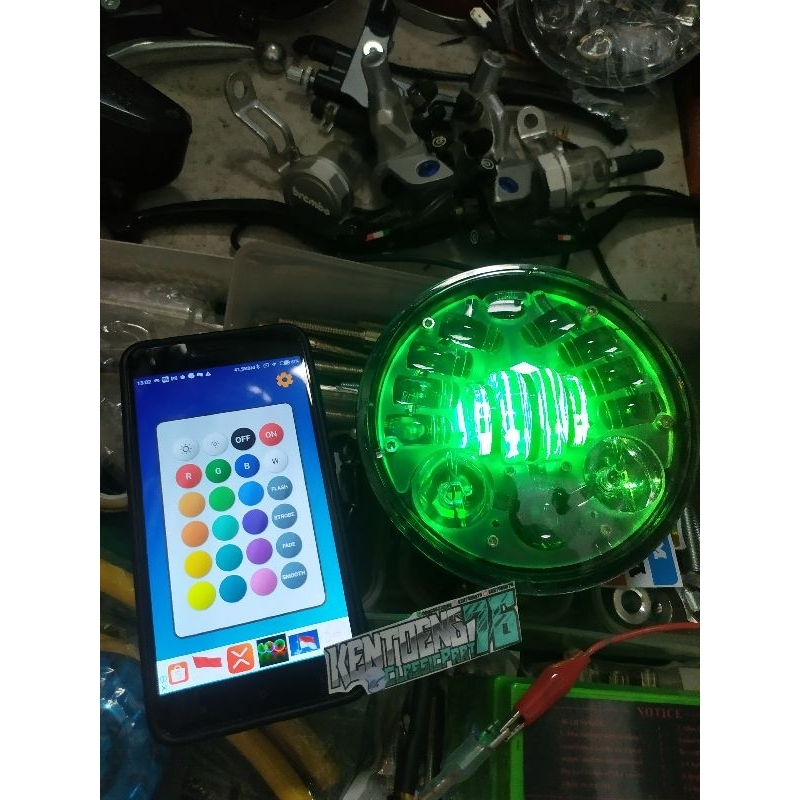 Jual daymaker RGB ANDROID bluetoth termurah 5,75inch pnp batok cb125 ...