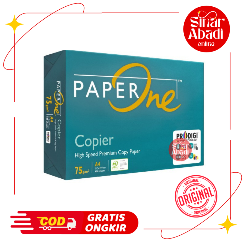 Jual Kertas Hvs A4 75 Gsm Paper One Kertas Fotokopi Murah Shopee