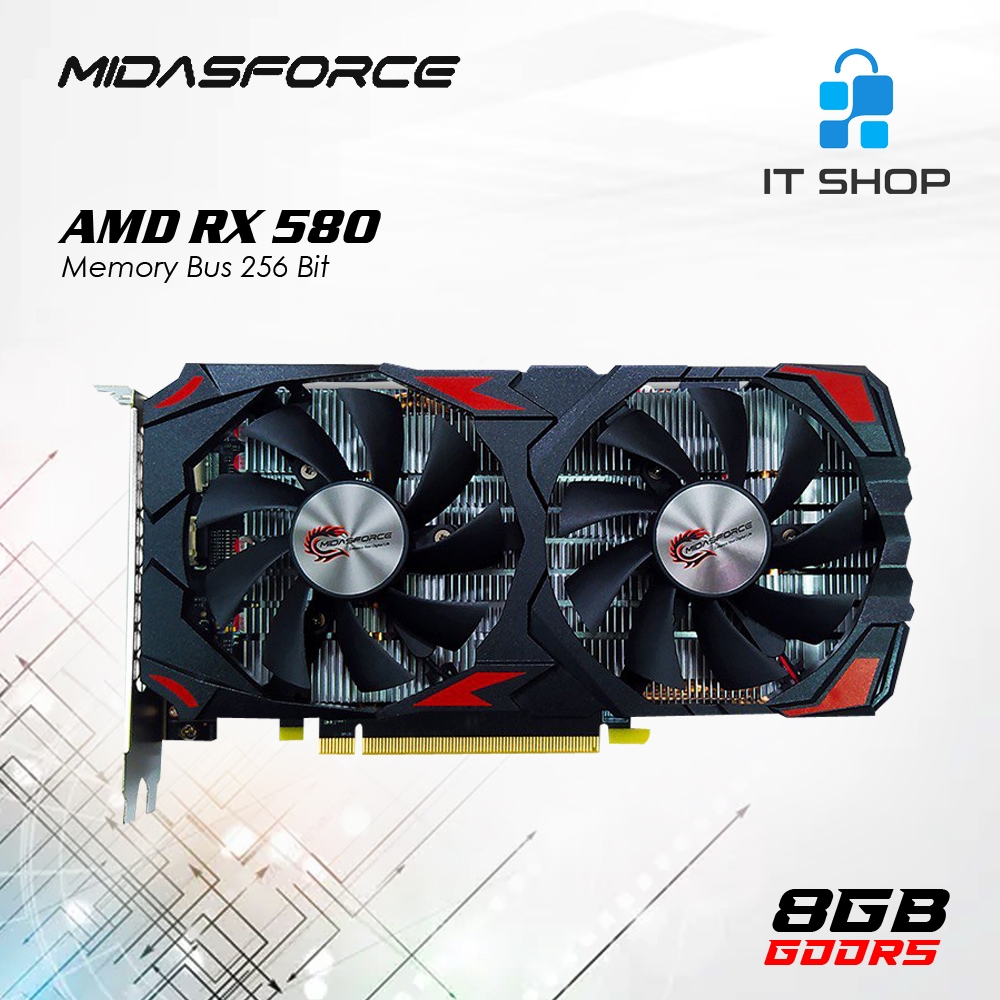 Jual VGA Midasforce AMD RX 580 8GB GDDR5 256BIT - VGA Midas RX580 8GB ...