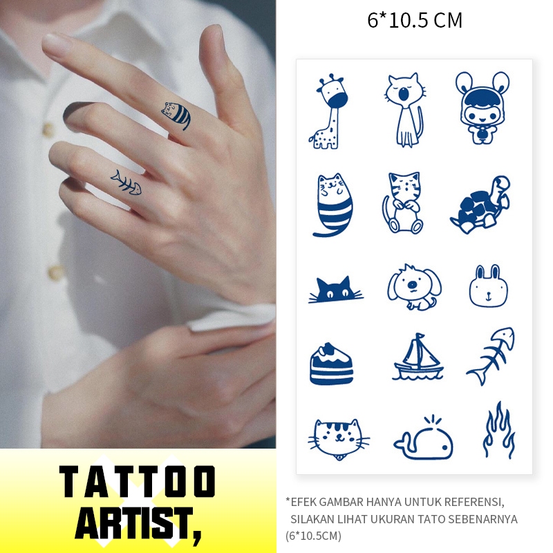 Jual motif lucu hewan , tato temporer, tatto temporer, tato utk tangan ...