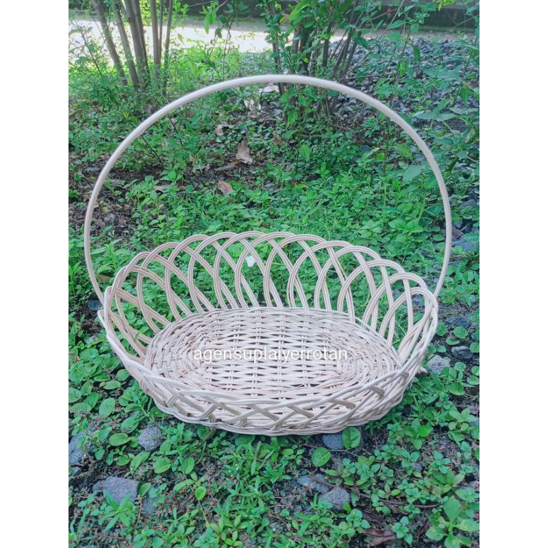 Jual keranjang rotan kiring tangkai ukuran 30x20 cm | Shopee Indonesia