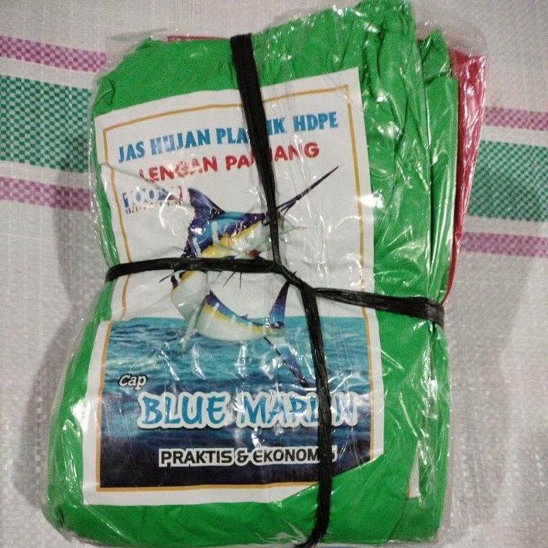 Jual JAS HUJAN PLASTIK MERK BLUE MARLIN | Shopee Indonesia