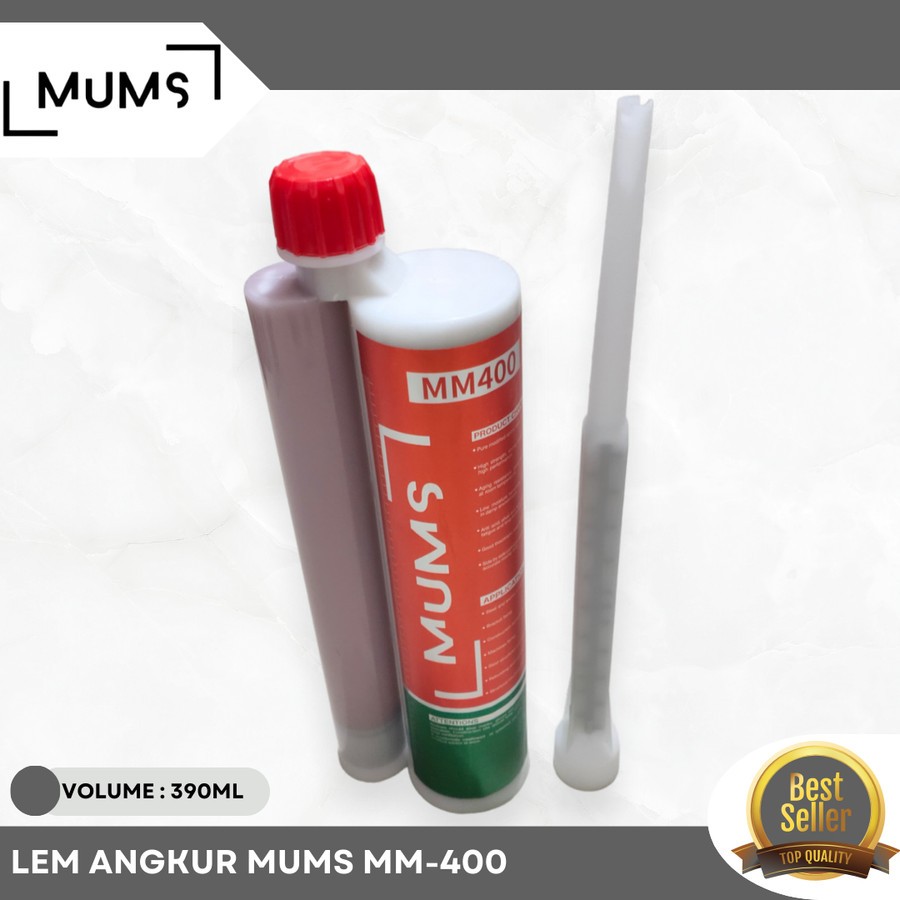 Jual MUMS LEM BOTOL ANGKUR 390ML/LEM BOTOL TEMBOK BETON BAJA BESI REBAR ...