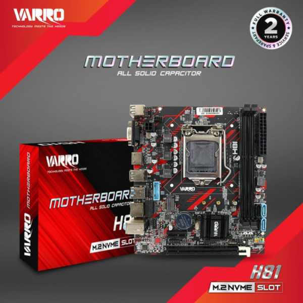 Jual Motherboard H81 Varro MOBO PC Intel Socket LGA 1150 Mainboard Varro H81 Support Intel Gen 4 ...