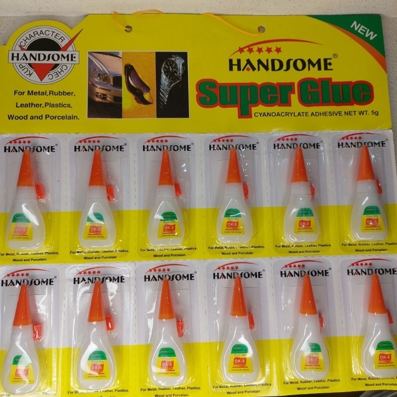 Jual LEM SUPER GLUE HANDSOME BOTOL/PERRENCENG ISI 12 | Shopee Indonesia