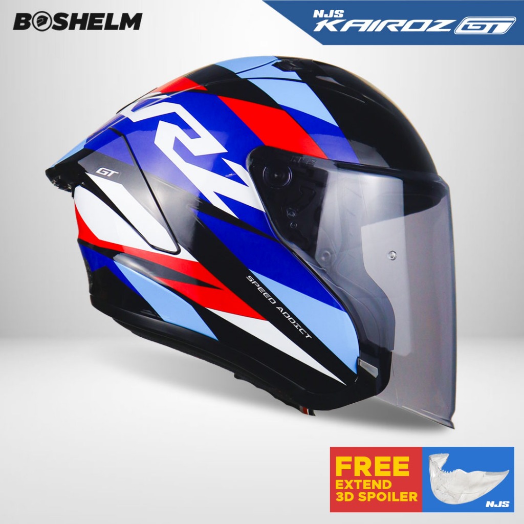 Jual BOSHELM Helm NJS KAIROZ GT MOTIF Helm Half Face SNI | Shopee Indonesia