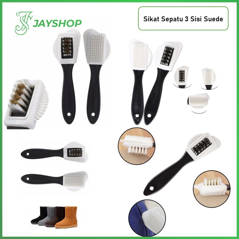 Jual Sikat Sepatu Suede 3 Sisi Nubuck Brush Alat Sikat Sepatu 3 Sisi ...
