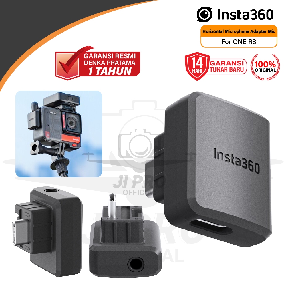 Jual Insta360 Horizontal Microphone Adapter Mic for ONE RS Insta 360 ...