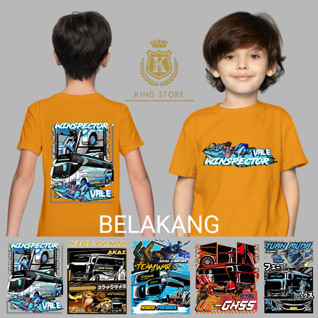 Jual kaos bus tuan muda anak laki laki / BAJU bus kids panda jb5 4 5 6 7 8 9 10 11 12 Tahun ...