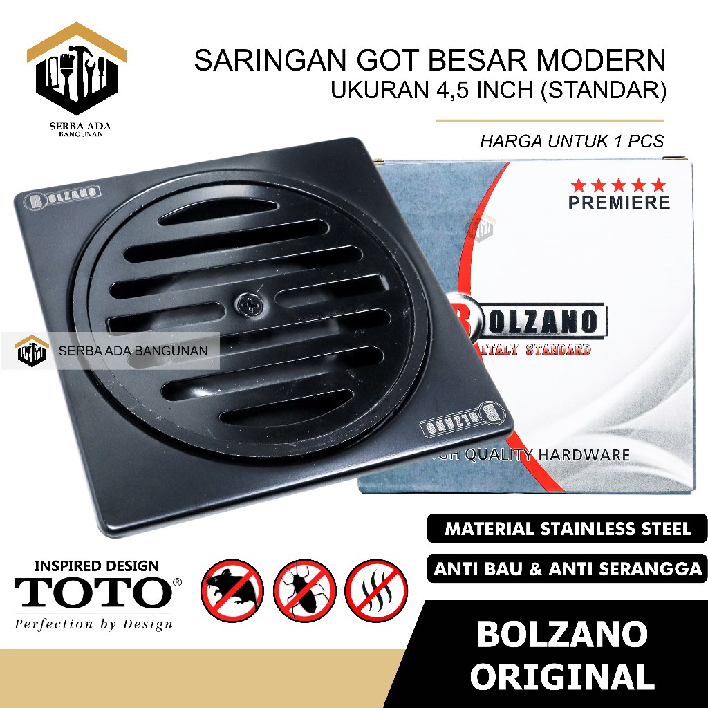 Jual floor drain / saringan got stainless hitam black / FLOOR DRAIN BLACK JUMBO PREMIUM KAMAR ...