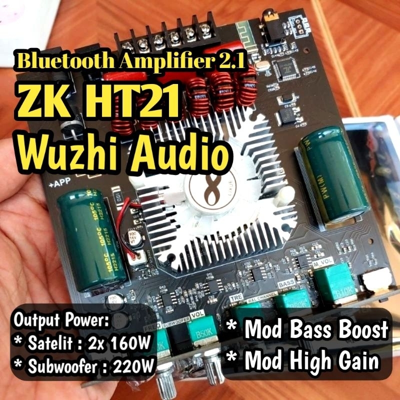 Jual ZK HT21 Original Wuzhi Audio 2.1 Bluetooth Amplifier | Shopee ...