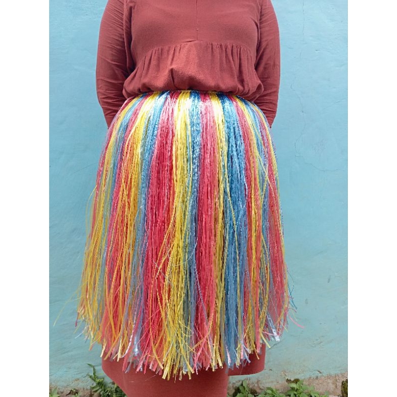 Jual Rok rumbai tali rafia 2 warna perlengkapan tarian adat | Shopee ...
