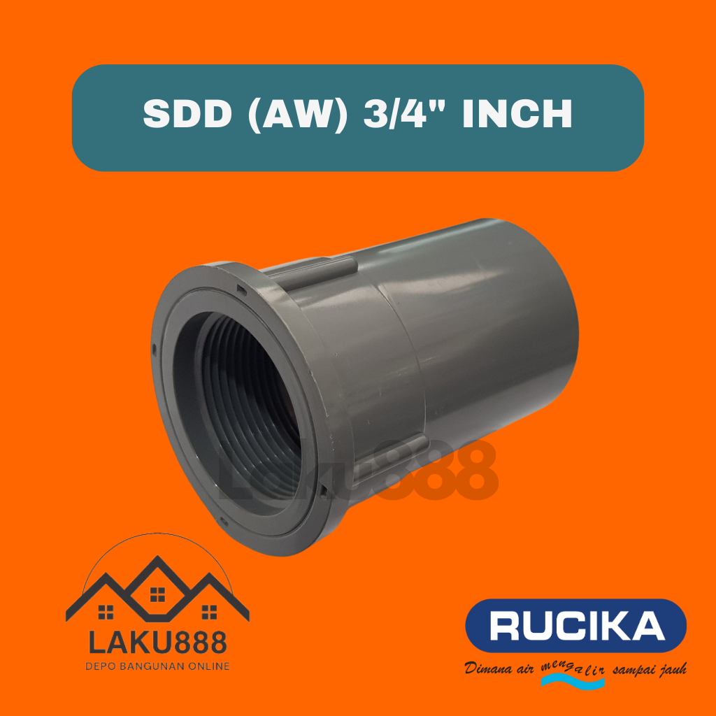 Jual Sok Drat Dalam (SDD) PVC Rucika 3/4" inch | Shopee Indonesia