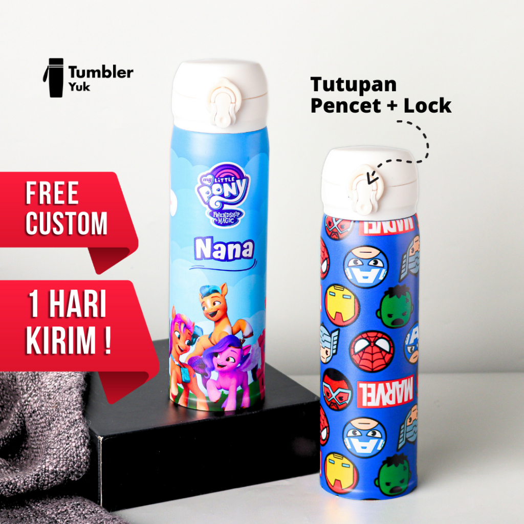 Jual Tumbler Stainless Botol Minum Custom Termos Niagara Print UV Bisa Nama Logo Bahan Stainless ...