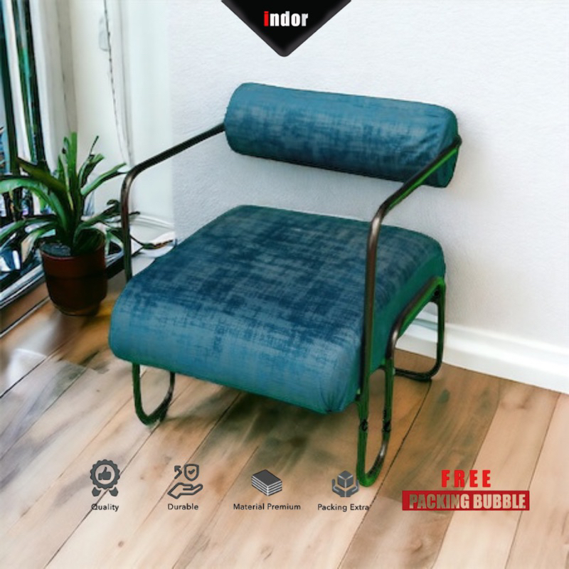 Jual SOFA SINGLE MINIMALIS/SOFA KAKI BESI RUANG TAMU/SOFA BERSANTAI ...