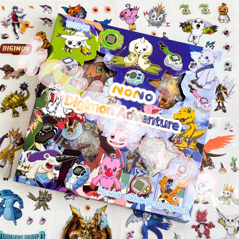 Jual ( KKM ) DIGIMON Sticker Box NONO / MOMO 2D Dekorasi Anak LAKI LAKI ...