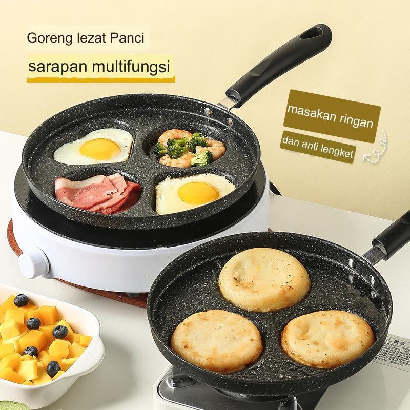Jual New FryPan Telur Motif Bulat Love 4 lubang - Wajan Penggorengan ...