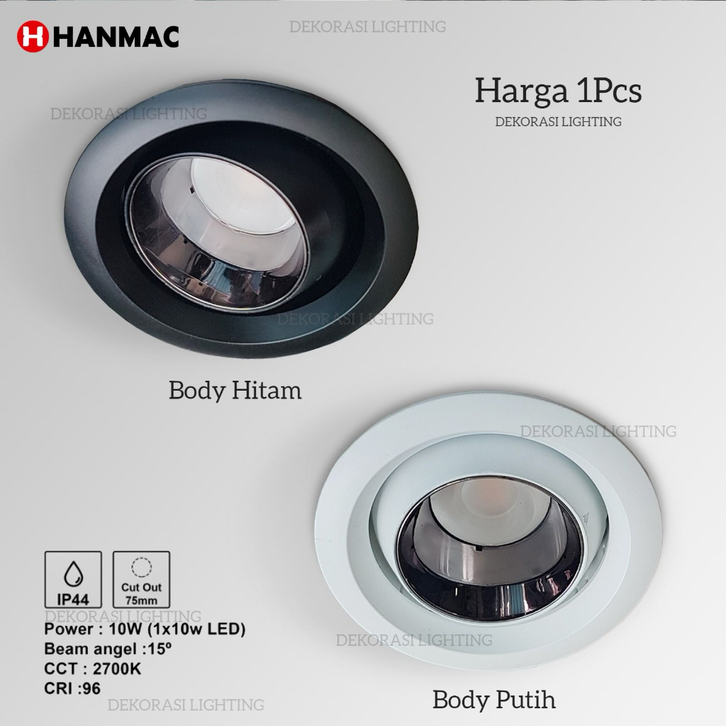 Jual Lampu downlight led 10watt inbow reflector 15 derajat 2700k CRI 96 ...