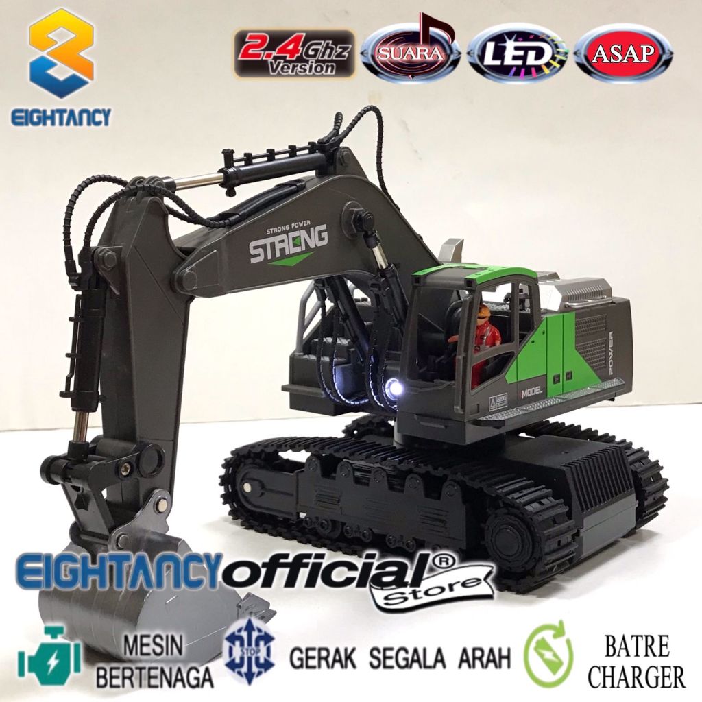 Jual 8T RC Truck Radar 1234 Excavator Remote Control Beko Bahan Besi ...