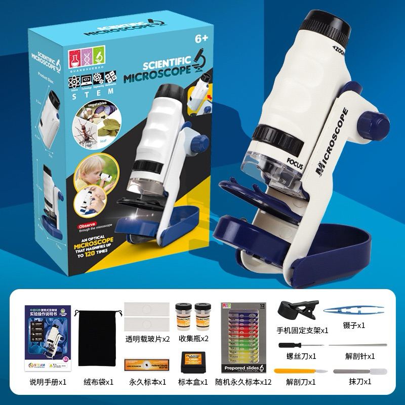 Jual EXPLORE SCIENCE PORTABLE MICROSCOPE+SPECIMEN 14 pcs mainan ...