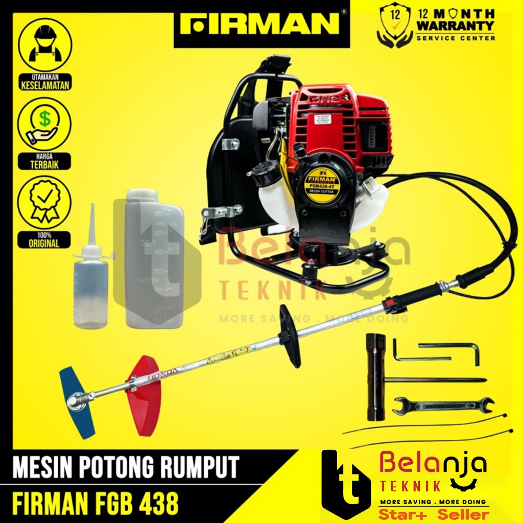 Jual Mesin Potong Rumput Gendong FIRMAN FGB438 Brush Cutter 4 Tak FGB ...