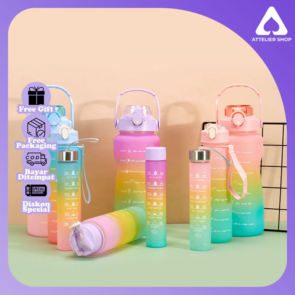 Jual Botol Minum Jumbo Botol Gradasi 2 Liter + FREE STIKER (I101 ...