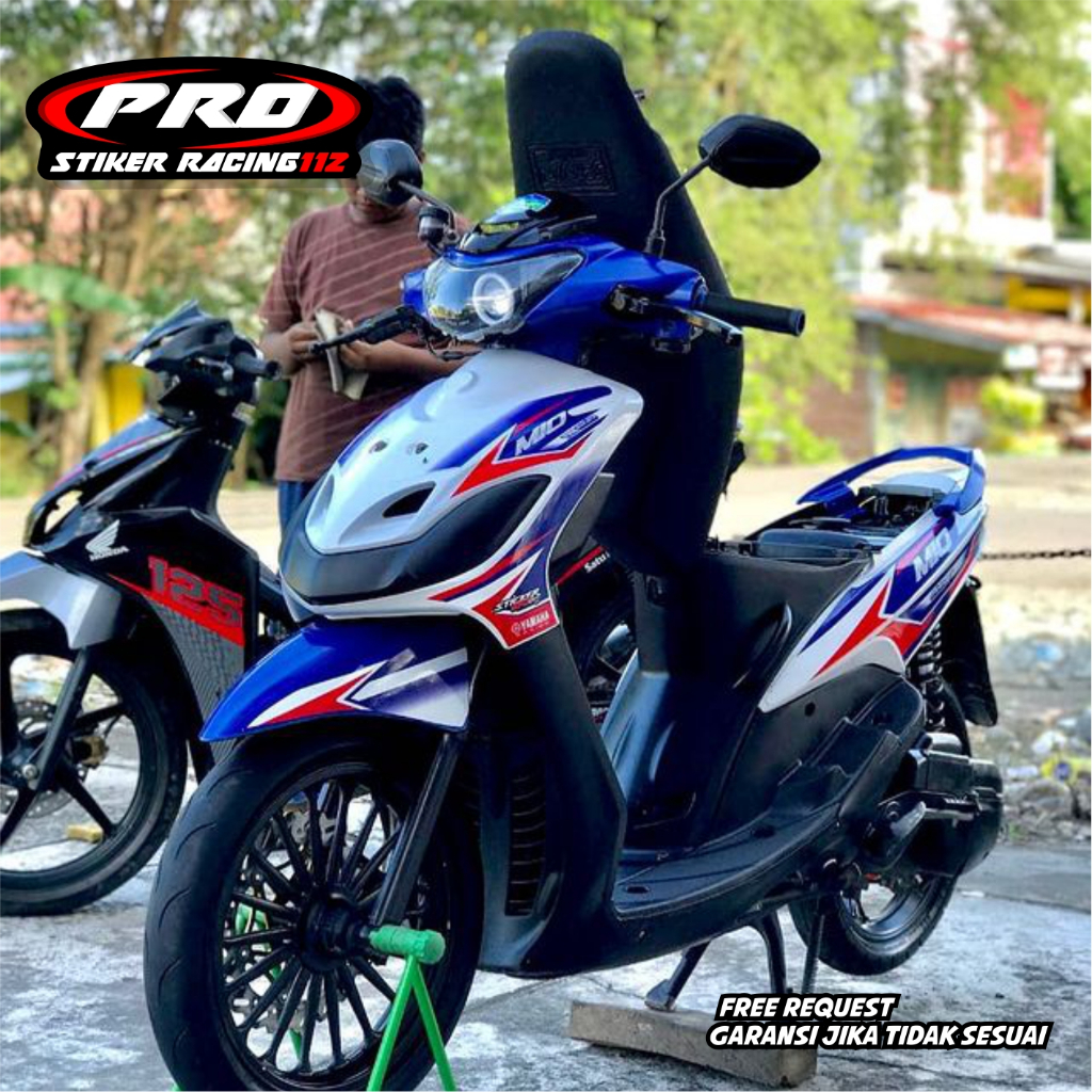 Jual striping stiker motor mio smile / mio sporty road recing terbaru ...
