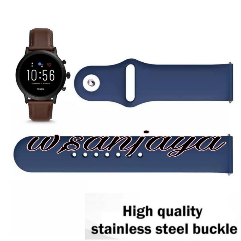 Jual TALI JAM FOSSIL EXPLORIST GEN 5 STRAP SILICONE RUBBER WATCH BAND ...