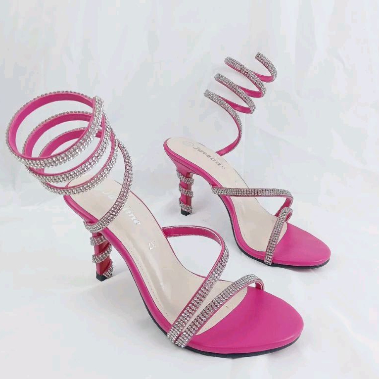 Jual Javeline LALISA Heels Lilit 8cm // High Heels // Hak Tinggi ...