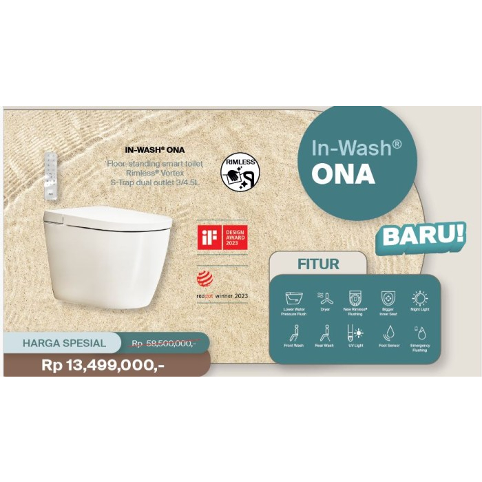 Jual PROMO CLOSET DUDUK ROCA / MONOBLOCK ROCA IN WASH ONA | Shopee ...