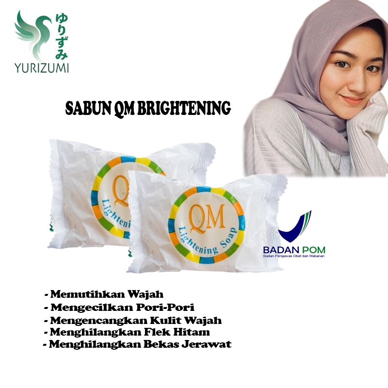 Jual YURIZUMI X Sabun Pencerah Pemutih Wajah QM Brightening Soap BPOM ...