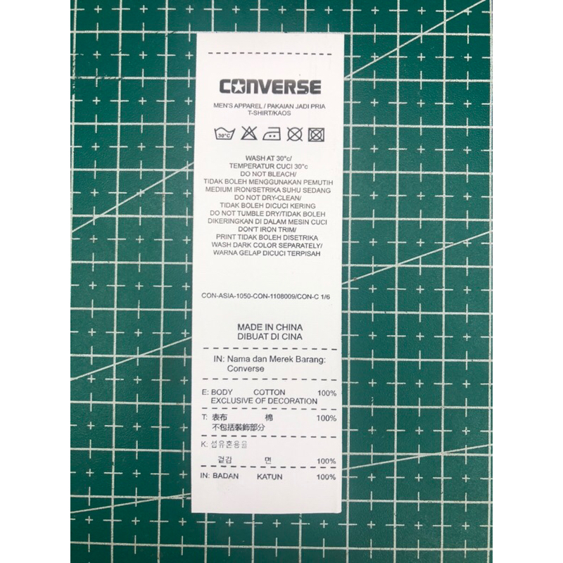 Jual CONVERSE TAG WASH SUPER PREMIUM CO 1X DIKIRIM 600PCS | Shopee ...