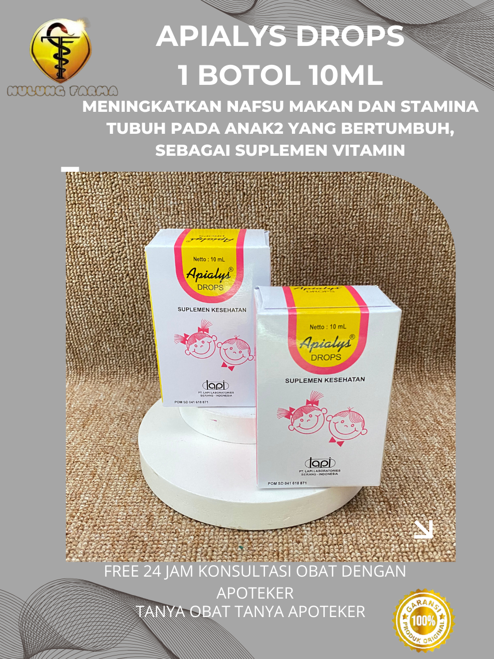 Jual APIALYS DROPS 10 ML SUPLEMEN UNTUK BAYI MULTIVITAMIN UNTUK NAFSU ...