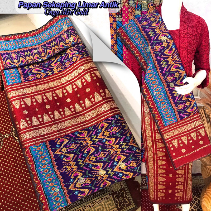 Jual Songket Papan Sekeping Limar Antik-Asli Tenun Tangan Palembang ...