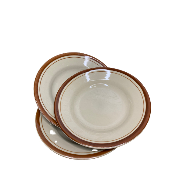 Jual Piring Warteg Coklat Lucky Lis Coklat 7Inch - Piring Coklat ...
