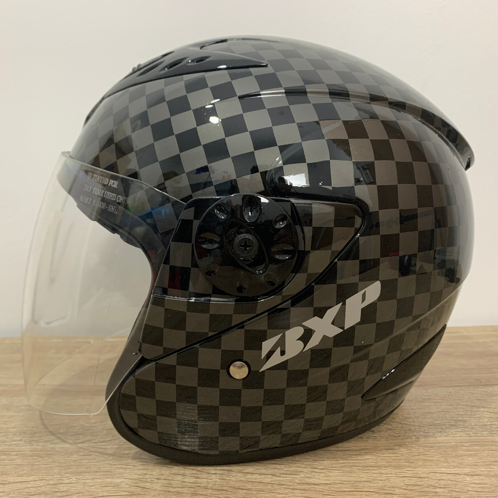 Jual Helm Vision Kotak Kotak Glossy - BXP - Single Visor - Helem SNI ...